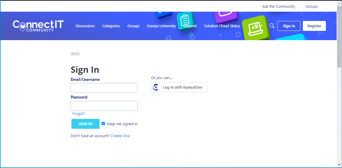 Log in with KaseyaOne FAQs