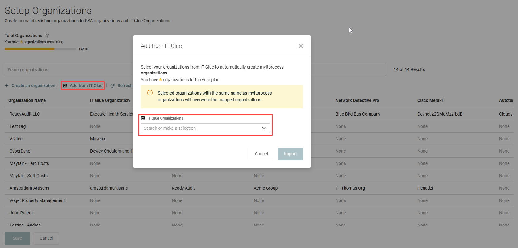 Integration: IT Glue & myITprocess