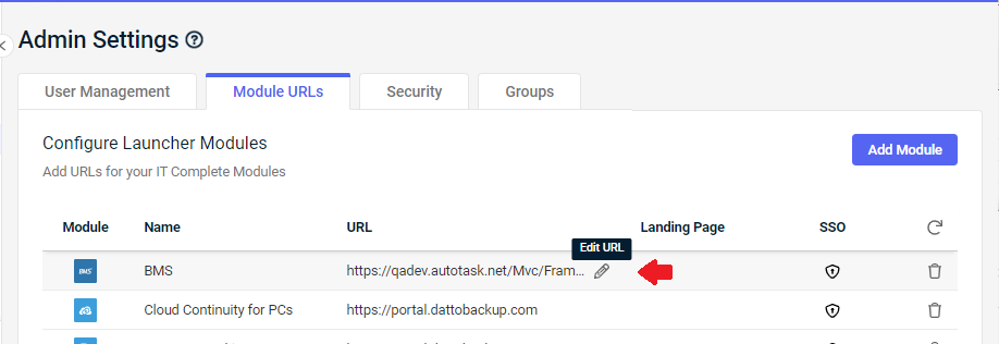 Linking modules to KaseyaOne