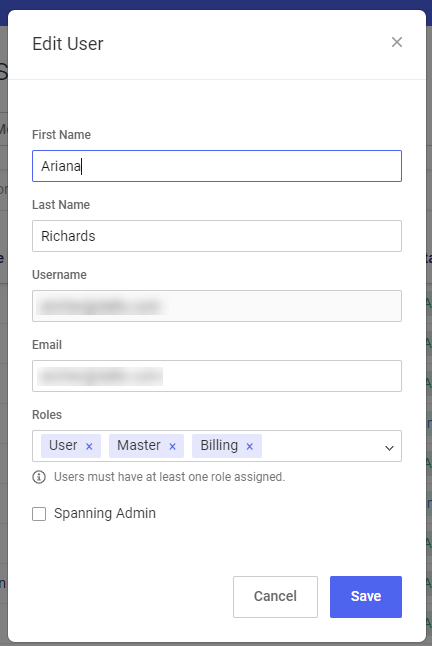 Managing portal users