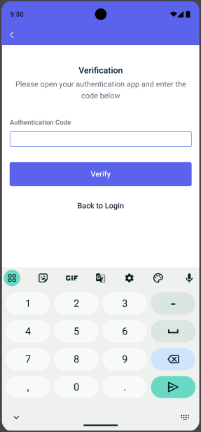 Process to set up push multi-factor authentication
