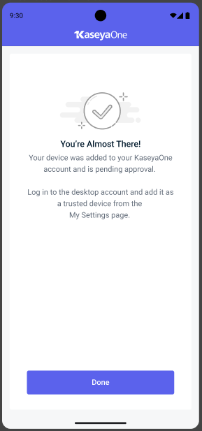 Process to set up push multi-factor authentication