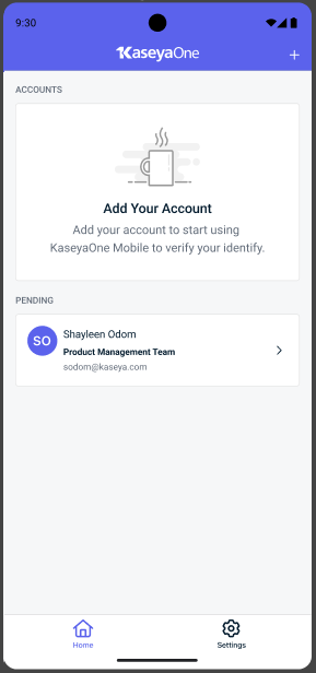 Process to set up push multi-factor authentication