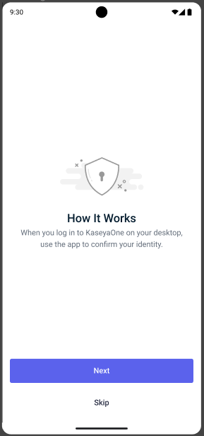 Process to set up push multi-factor authentication