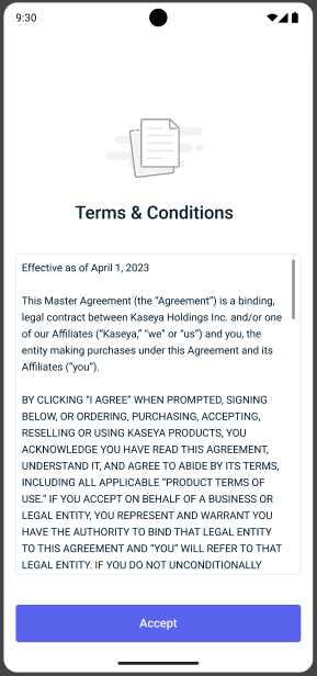 Process to set up push multi-factor authentication