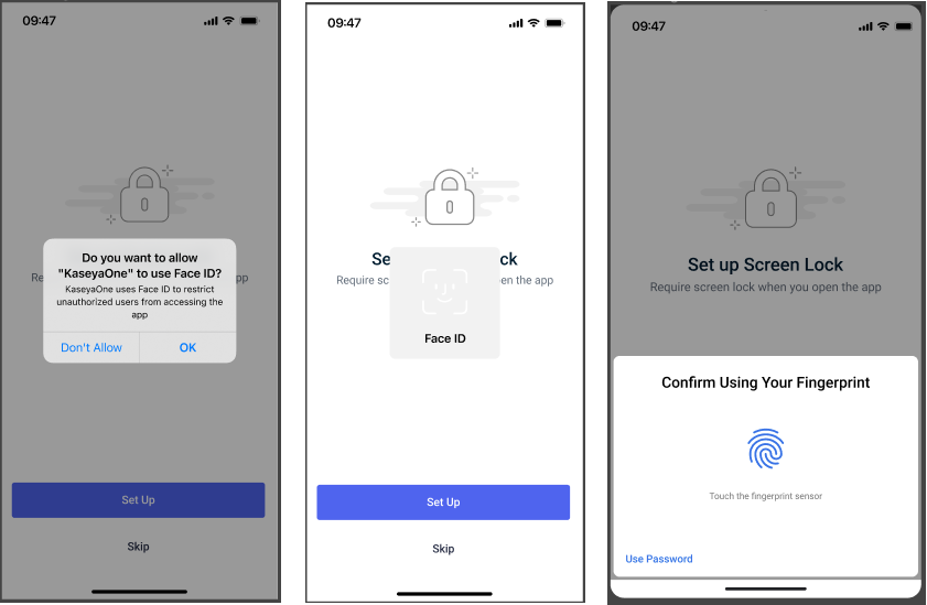 Process to set up push multi-factor authentication
