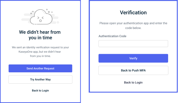 Process to set up push multi-factor authentication