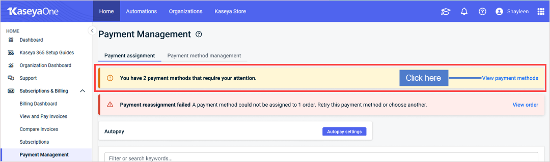 Payment Management